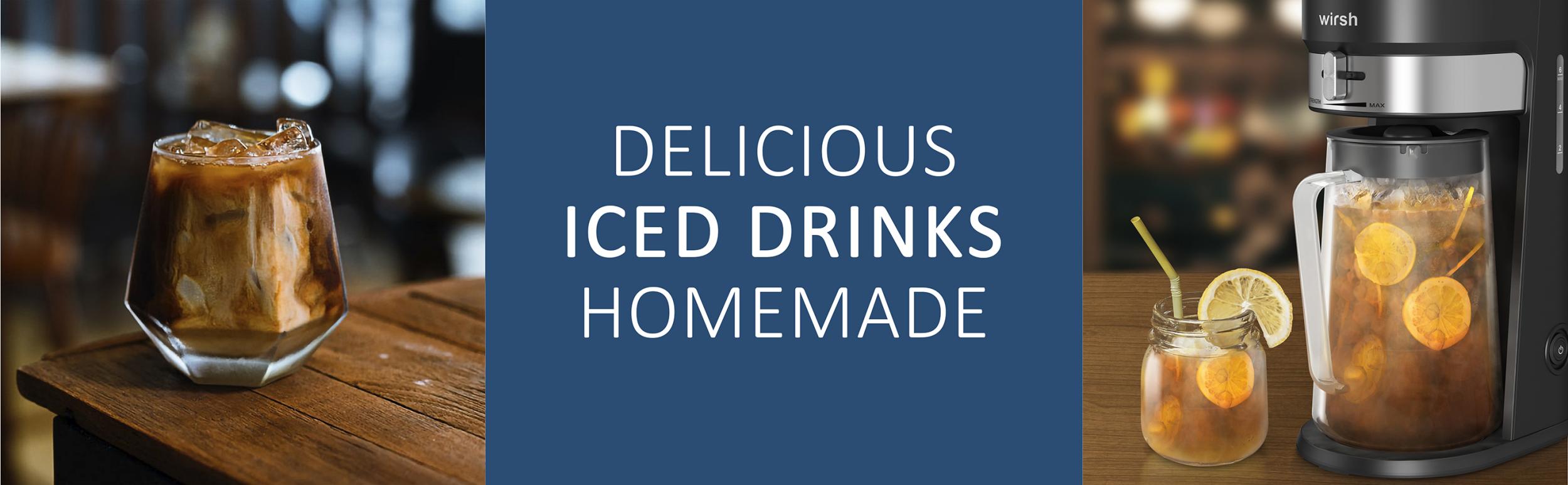 Wirsh Iced Coffee Maker, Iced Tea Maker with 85 Ounce Pitcher,Strength ...